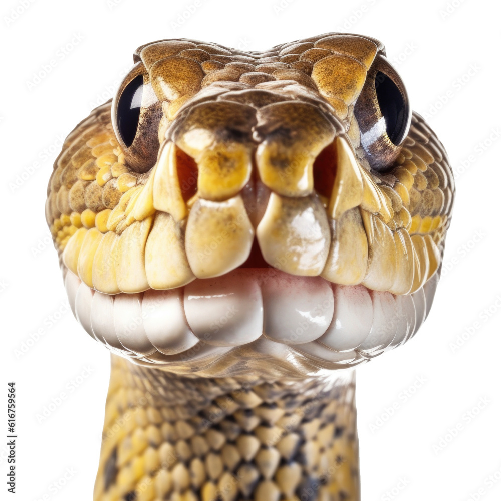 Snake Face Shot Isolated on Transparent Background - Generative AI ...