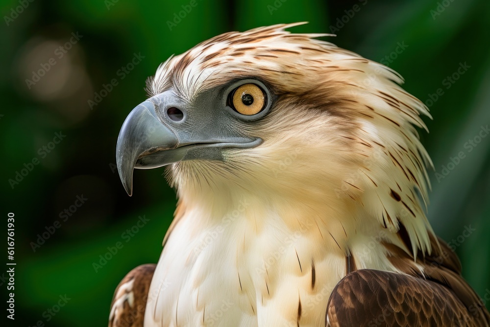 Philippine Eagle close up. a critically endangered bird and one of the ...
