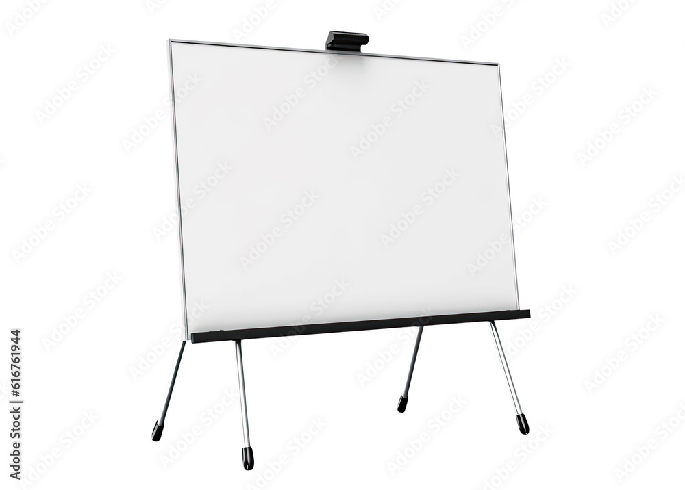 Blank whiteboard isolated on transparent background, Generative AI ...