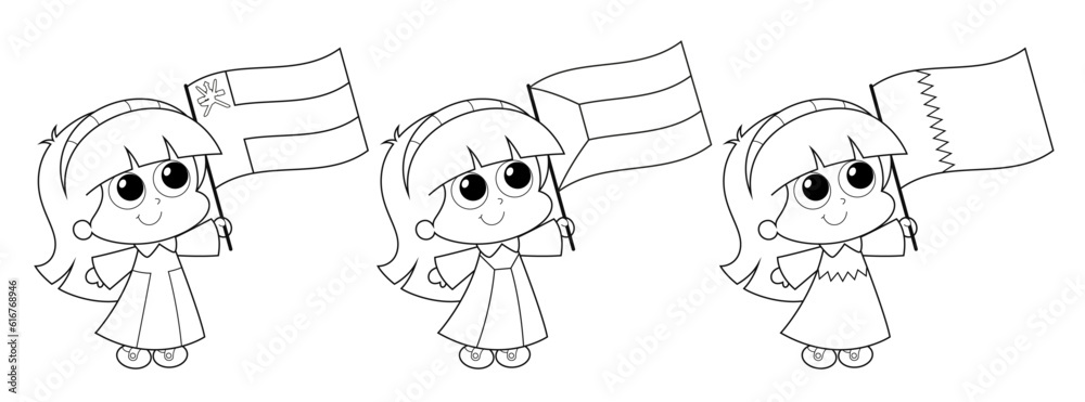 Kuwait , Oman and Qatar National Day Celebration , coloring page ...