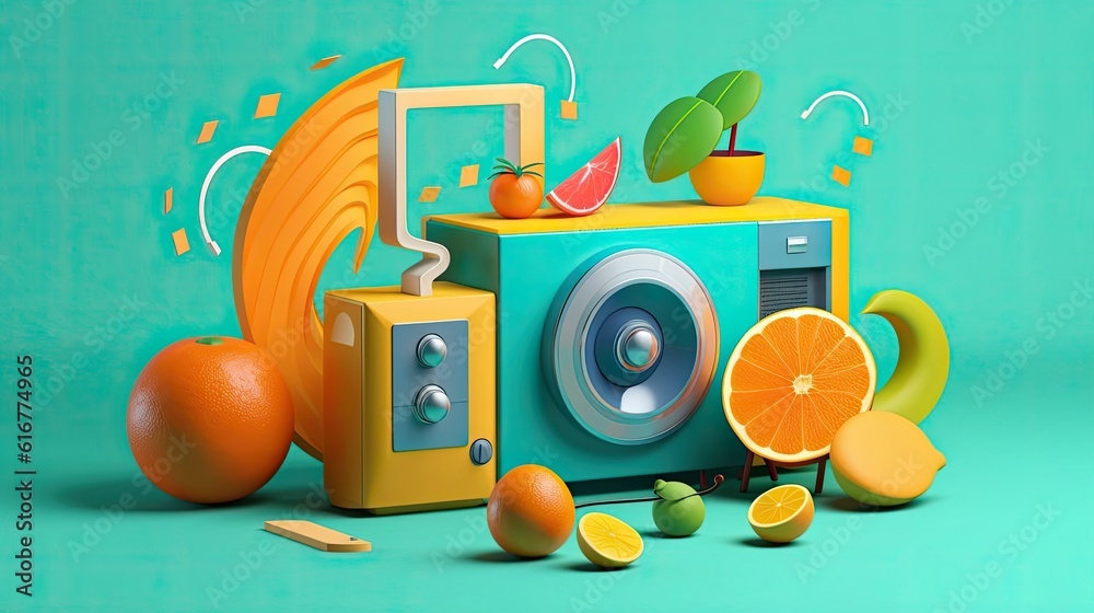 Neo-Pop Fusion: Merge modern pop culture references with artistic mock ...