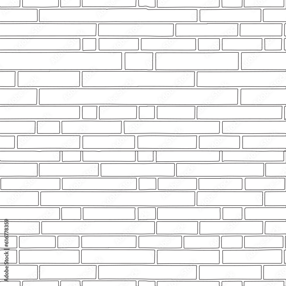 brick wall vector, pattern drawing. random brick. texture interior ...