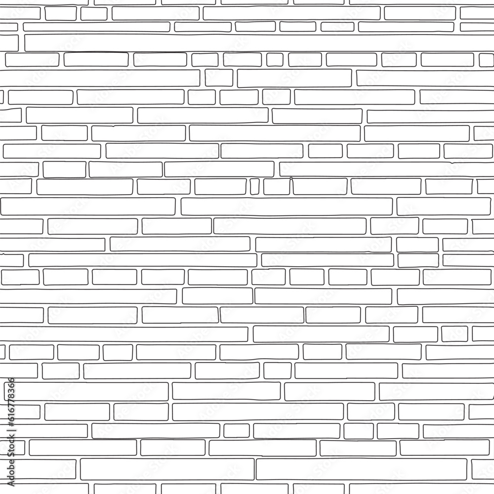 brick wall vector, pattern drawing. random brick. texture interior ...