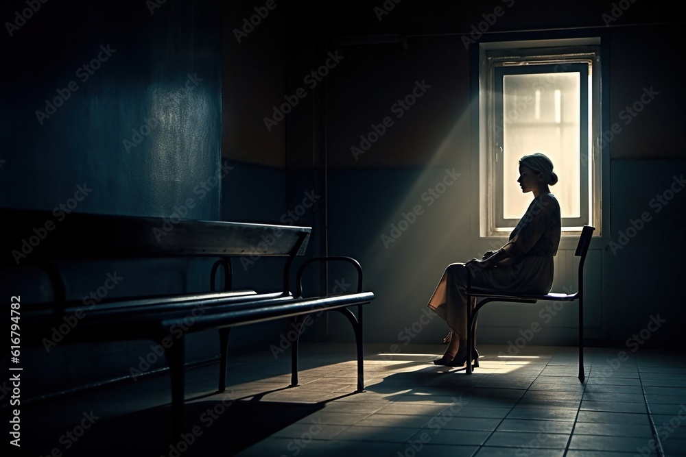 Loneliness. Empty mind and thoughts, social problem abandonment ...