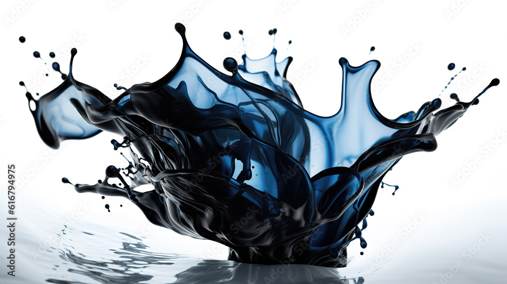 black drop falling into water, splash effect wallpaper artwork, ai ...