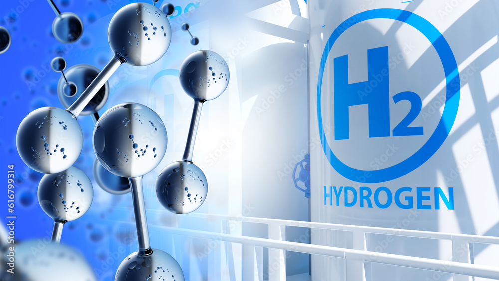Molecules of hydrogen. H2 logo. Hydrogen energy. Getting electricity ...
