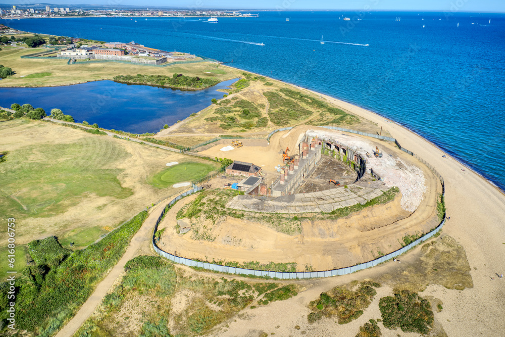 Fort Gilkicker a Palmerston Fort built between 1863 to 1871 on the ...