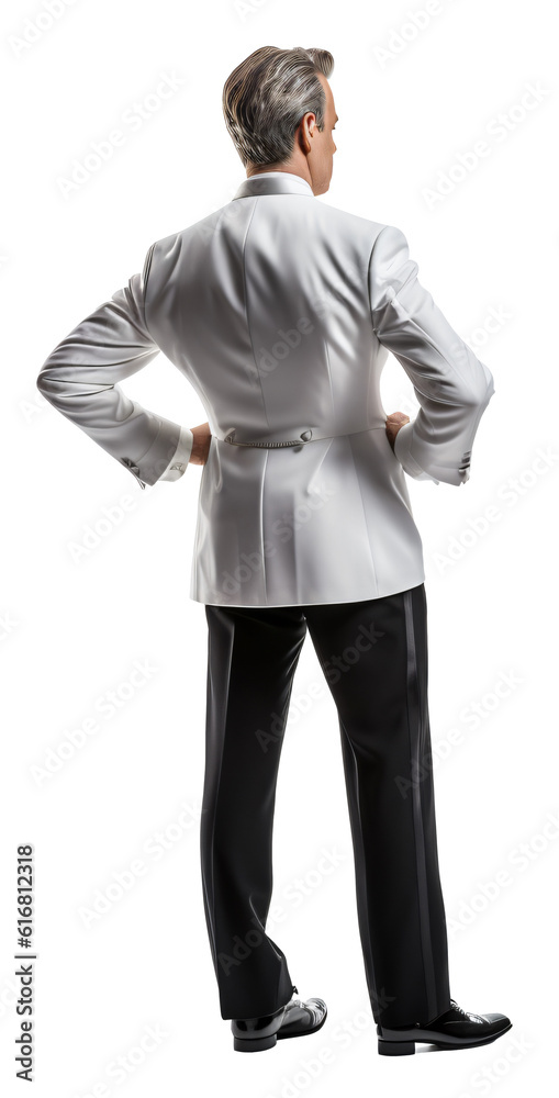 Waiter isolated on the transparent background PNG. AI generative. Stock ...