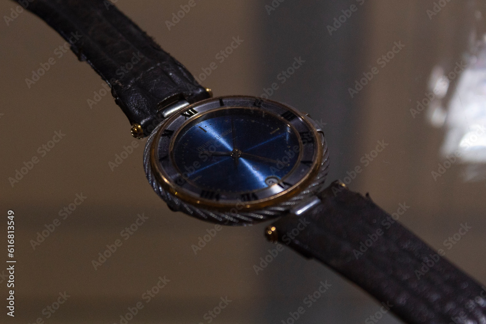 BOGOTA, COLOMBIA Closeup to a Pablo Escobar hand watch seized into a ...