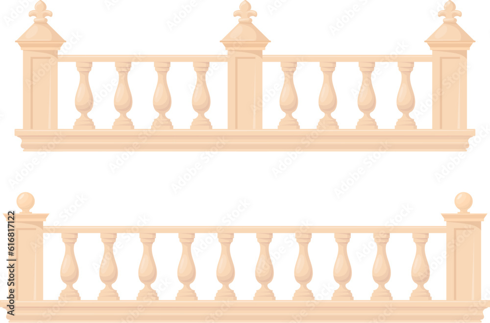 Marble banister. Fence baluster of roman palace home mansion balcony in ...