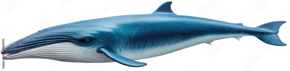 Blue whale isolated on white background as transparent PNG, generative ...