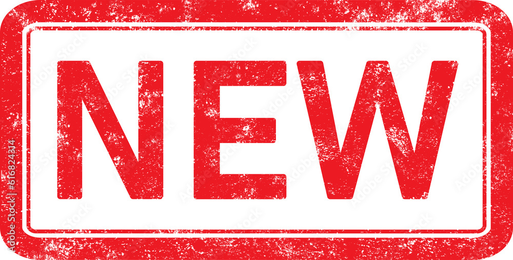 Red stamp "NEW" isolated on transparent background Stock Illustration ...