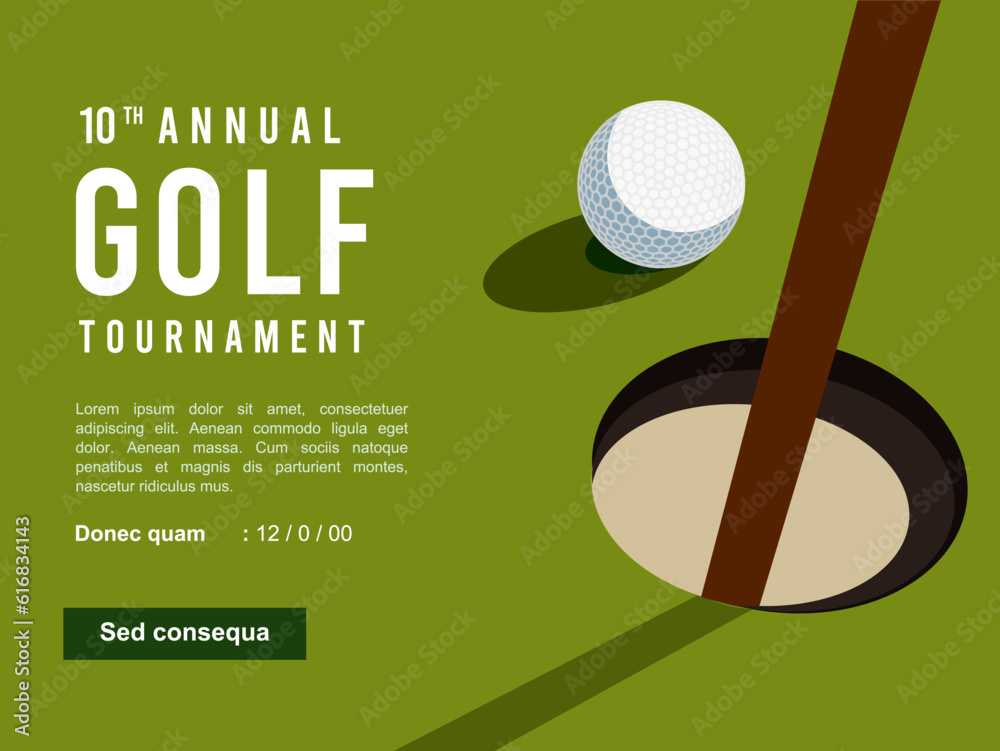 Great simple golf background design for any media Stock Vector | Adobe ...