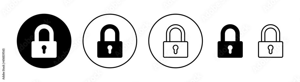 Lock icon set for web and mobile app. Padlock sign and symbol ...