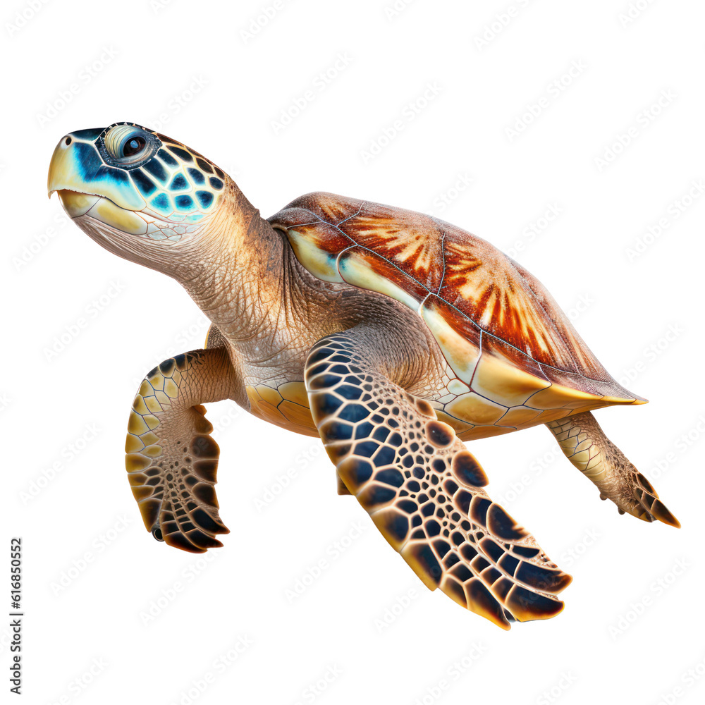 Sea Turtle isolated on white png. Stock Photo | Adobe Stock