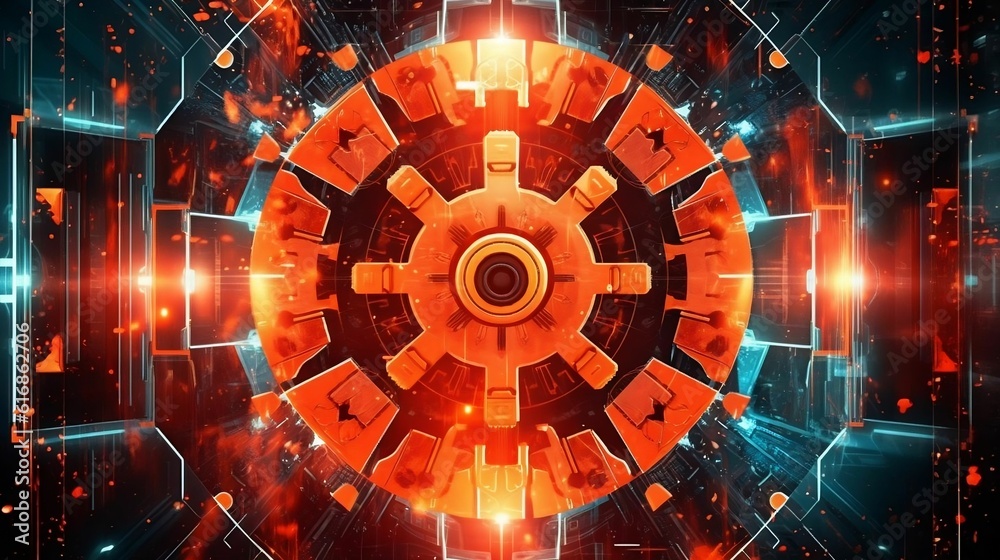 ภาพประกอบสต็อก abstract technology background, Technology security ...