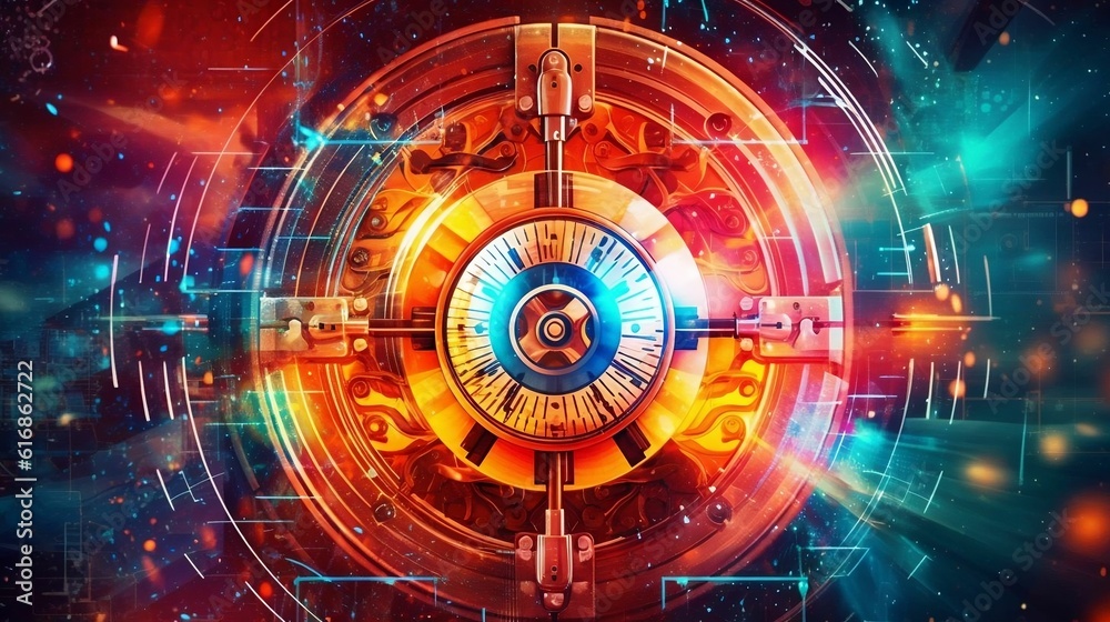 abstract technology background, Technology security concept. Modern ...