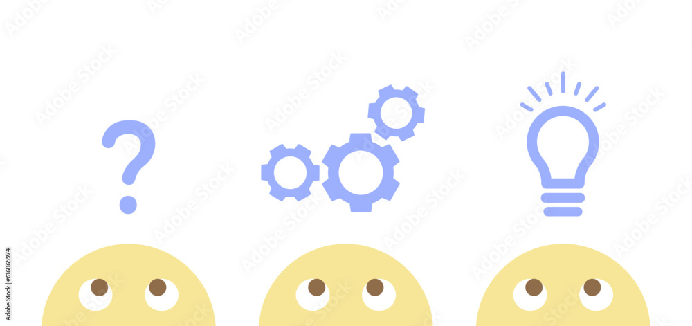 Problem solving concept. Path from question to answer, problem to ...