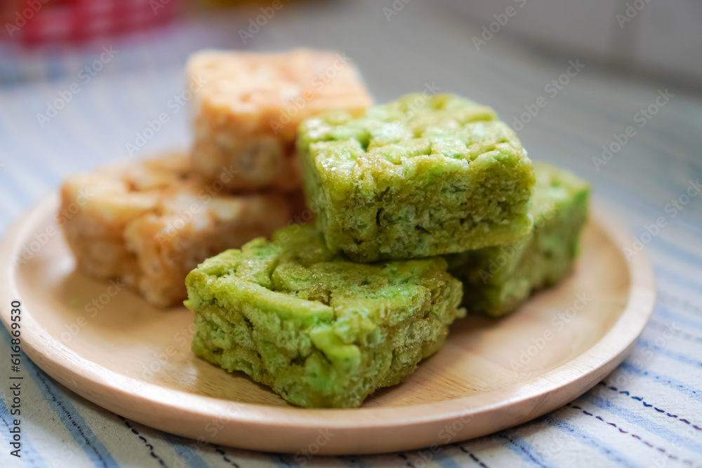 A side-by-side close-up shows Caramel Chinese Pastry with original ...