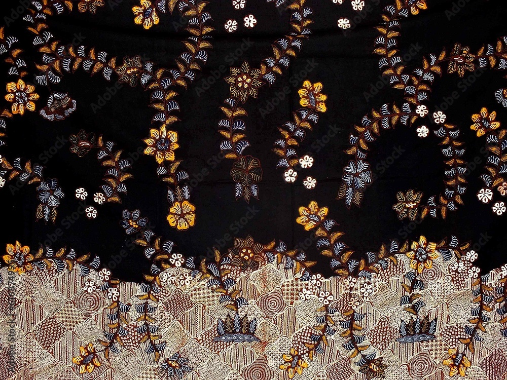 Hand Drawn Indonesian Batik Batik Tulis Madura, Indonesian Batik Fabric ...