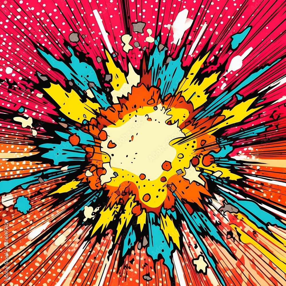 vibrant explosion paint splatters pink background explosive energy ...