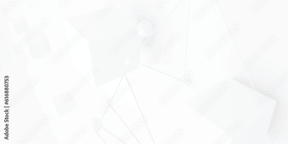 Abstract digital background of points and lines. Glowing grey plexus ...