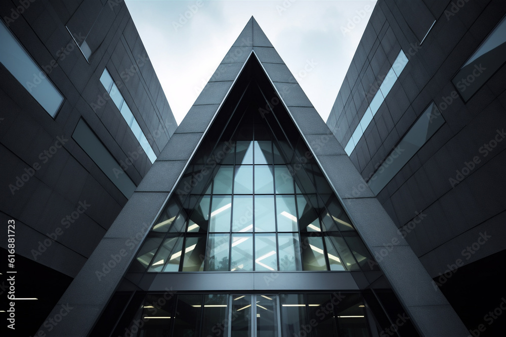 Geometry of modern arhitecture, perspective of modern glass and ...