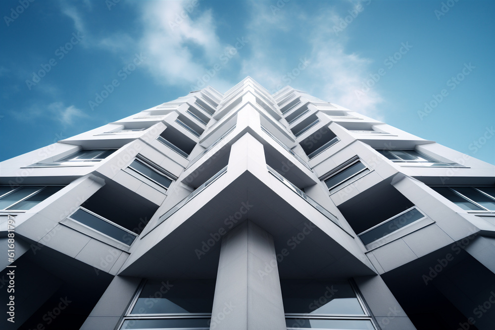 Geometry of modern arhitecture, perspective of modern glass and ...