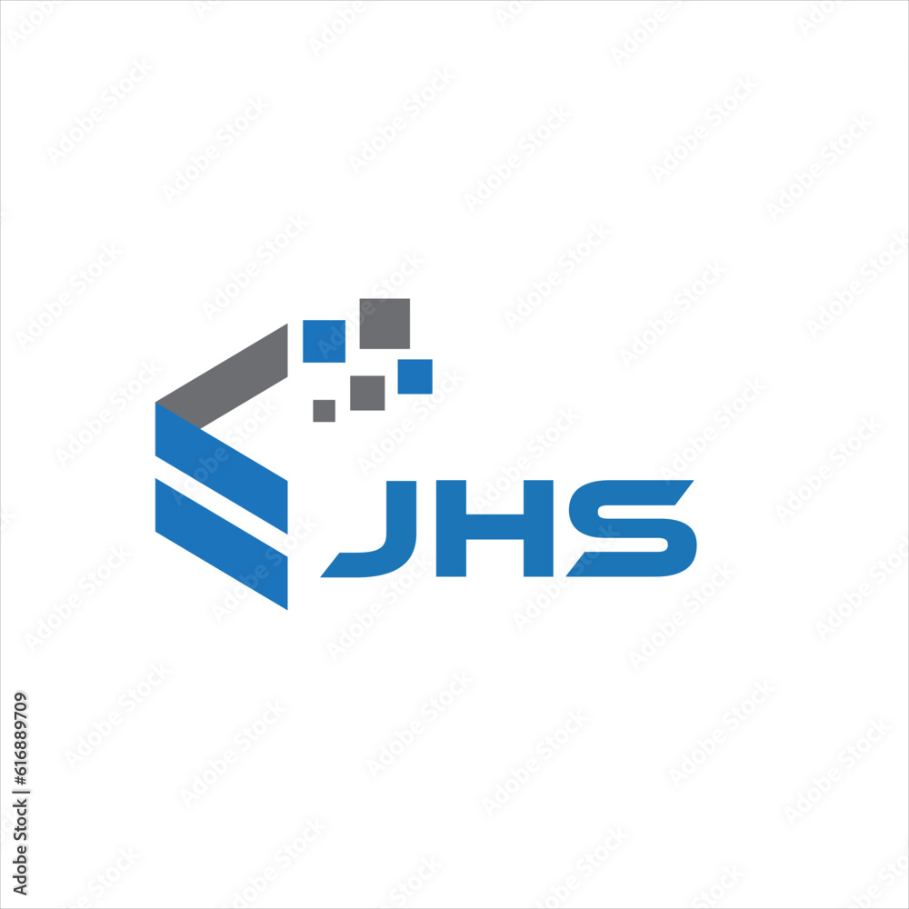 JHS letter technology logo design on white background. JHS creative ...