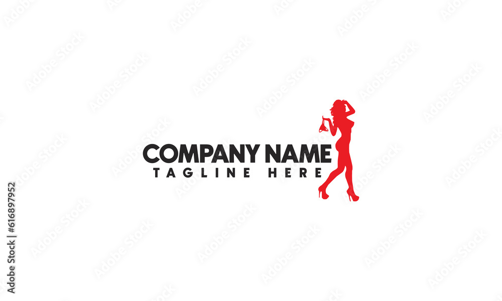 Sexy and Sensual Women Posing Silhouette Vector. Erotic Girl Logo ...