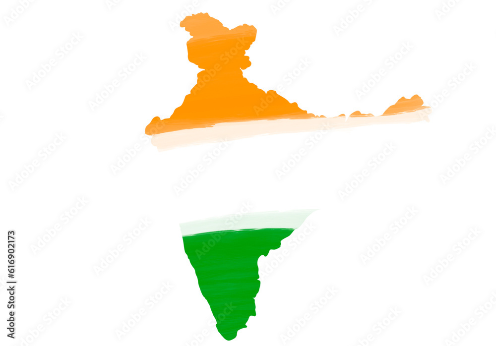 India Map Indian Flag for independence day and republic day Stock ...
