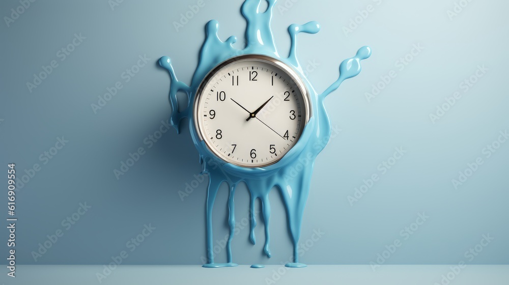 Melting Clock: A minimalistic representation of a clock dripping and ...