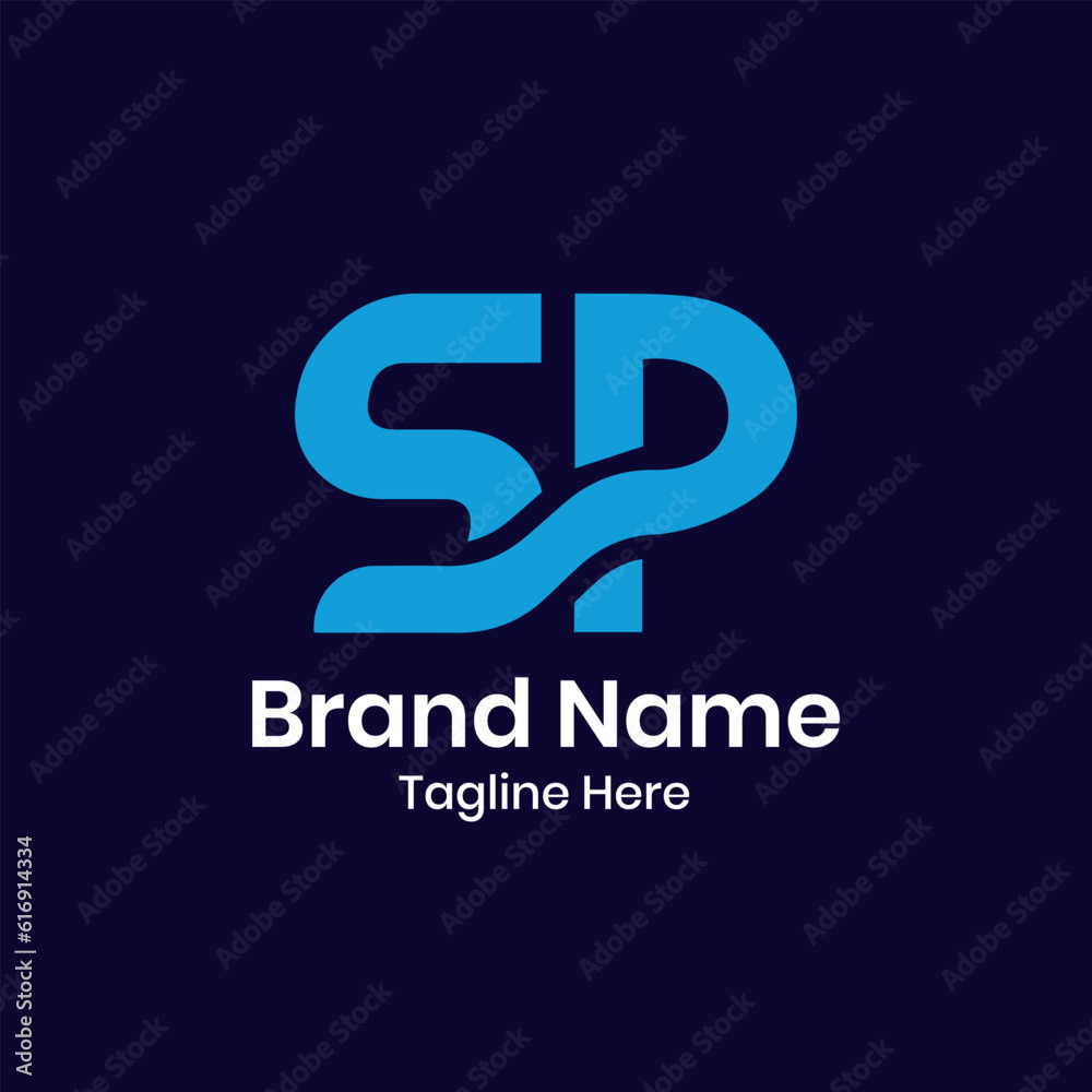 Alphabet letter icon logo SP, Modern Initial SP logo design vector ...