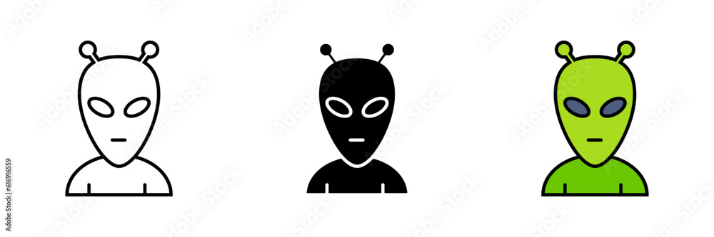 Alien Icon, The Alien icon represents an extraterrestrial being or ...