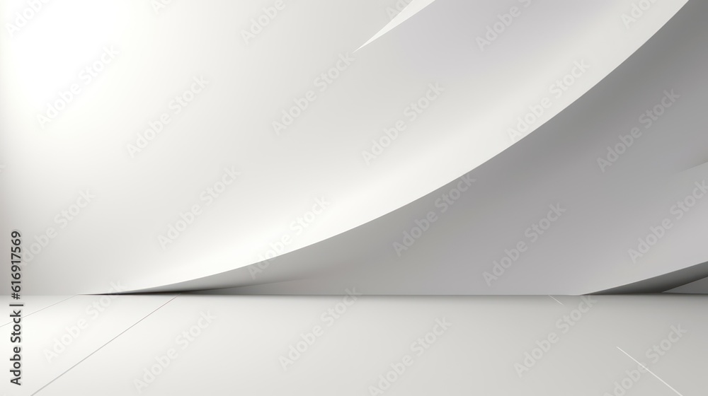 White background paper, 3d render, abstract wallpaper with fold and ...