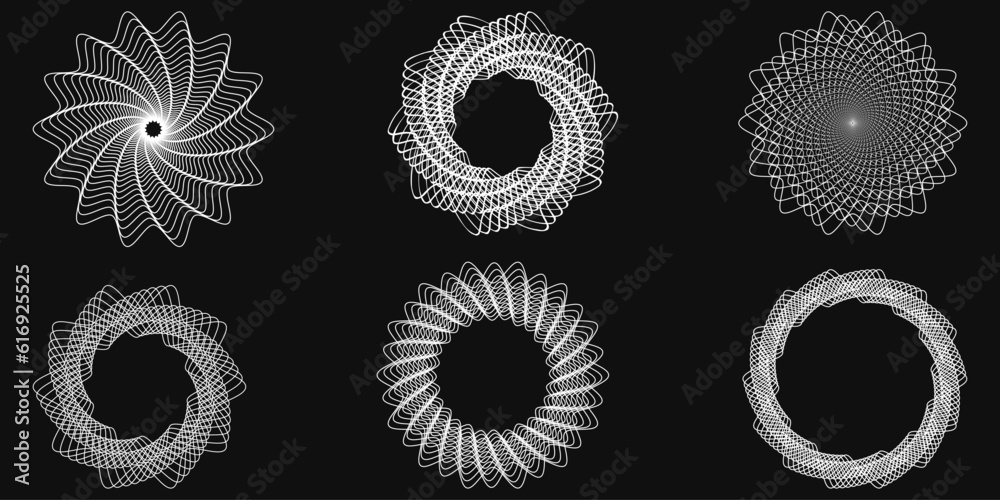 Shape set y2k style for banner. Y2k aesthetic. Shape set y2k style for ...