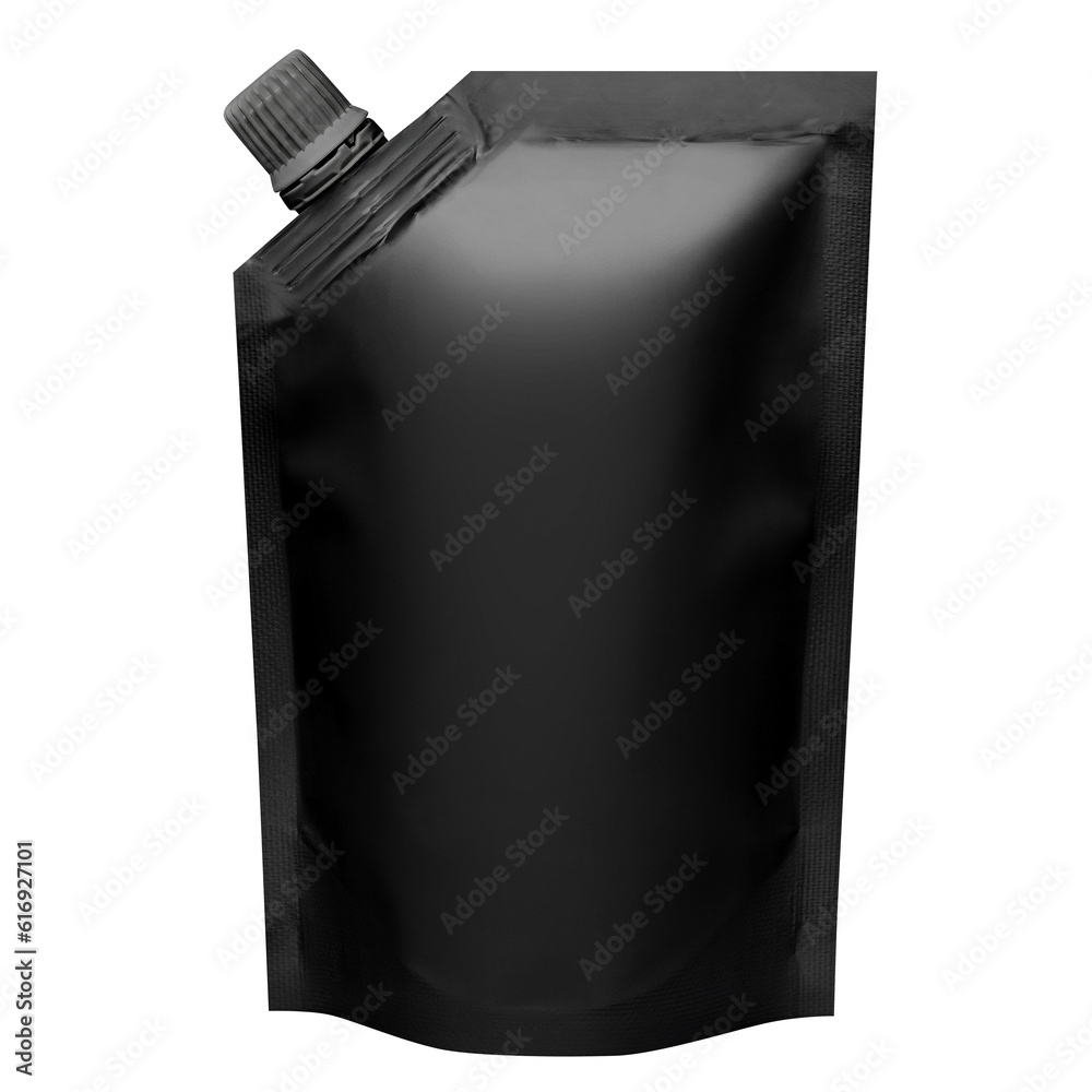 Black doypack cut out Stock Illustration | Adobe Stock