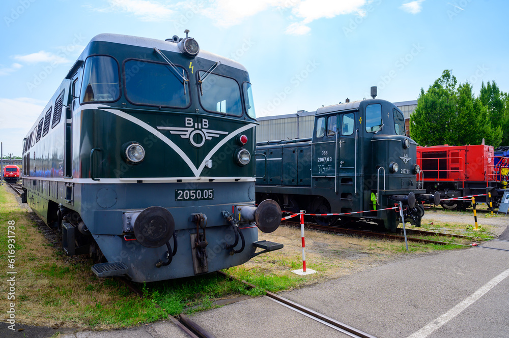 vintage diesel powered locomotive 2050.05 of the austrian railways ...