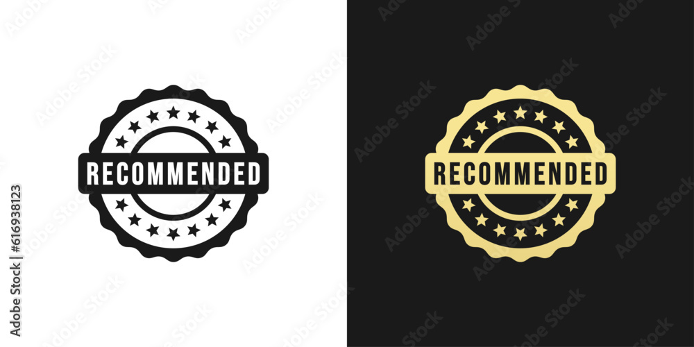Highly Recommended Label or Highly Recommended Stamp Vector Isolated in ...
