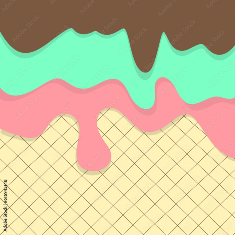 Double Milk Sweet Ice Cream Texture Pattern Wallpaper And Melted