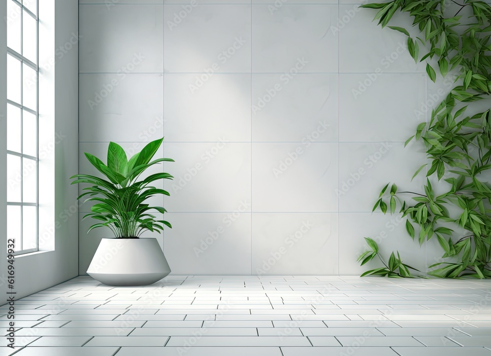 Simple background image - perspective of corner of room with shadows ...