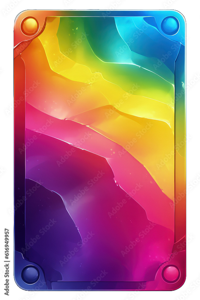 Gay pride rainbow card deck design. Colorful fantasy card back design ...