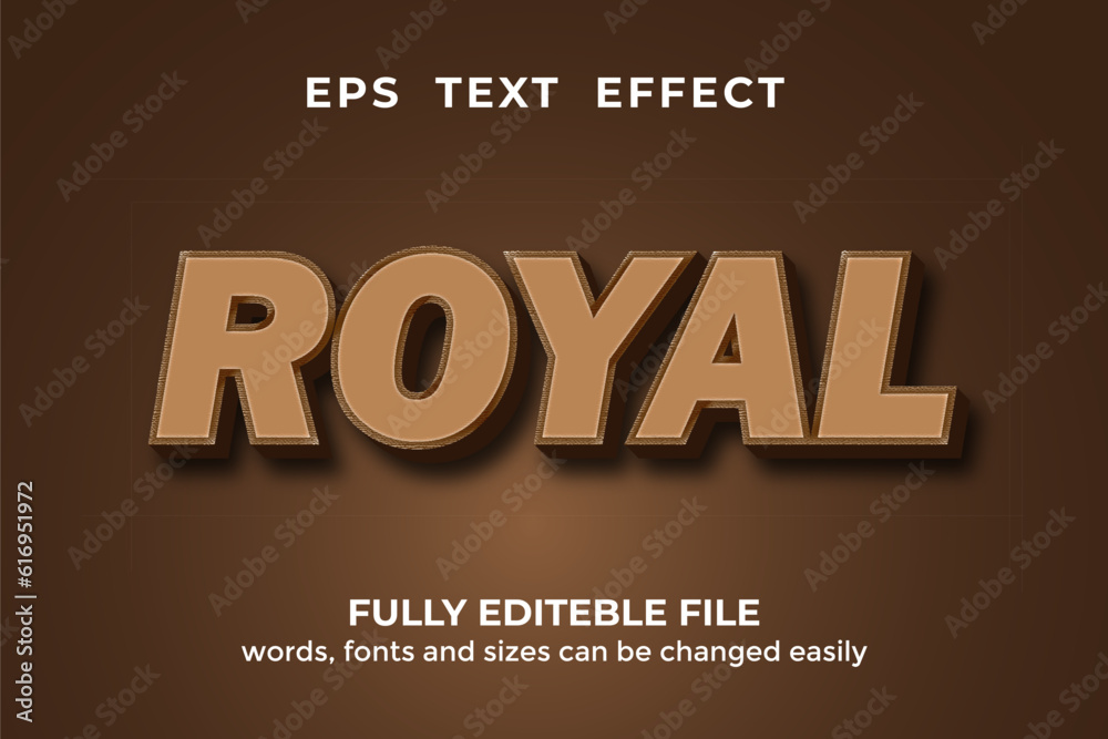 Royal, Modern editable 3d text effect. 3d template editable text effect ...