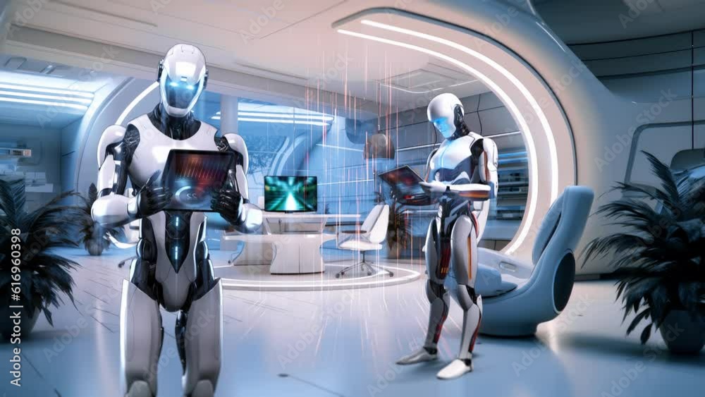 Futuristic analysis development office and cooperation of engineers ...