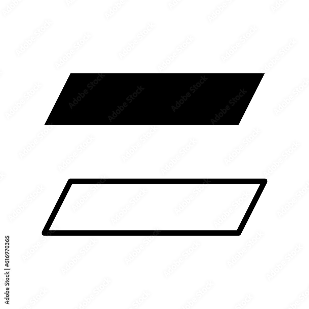parallelogram shape illustration vector, basic shape perfect for ...