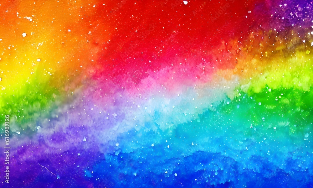 Colorful watercolor stainback ground Rainbow colors of watery paint ...