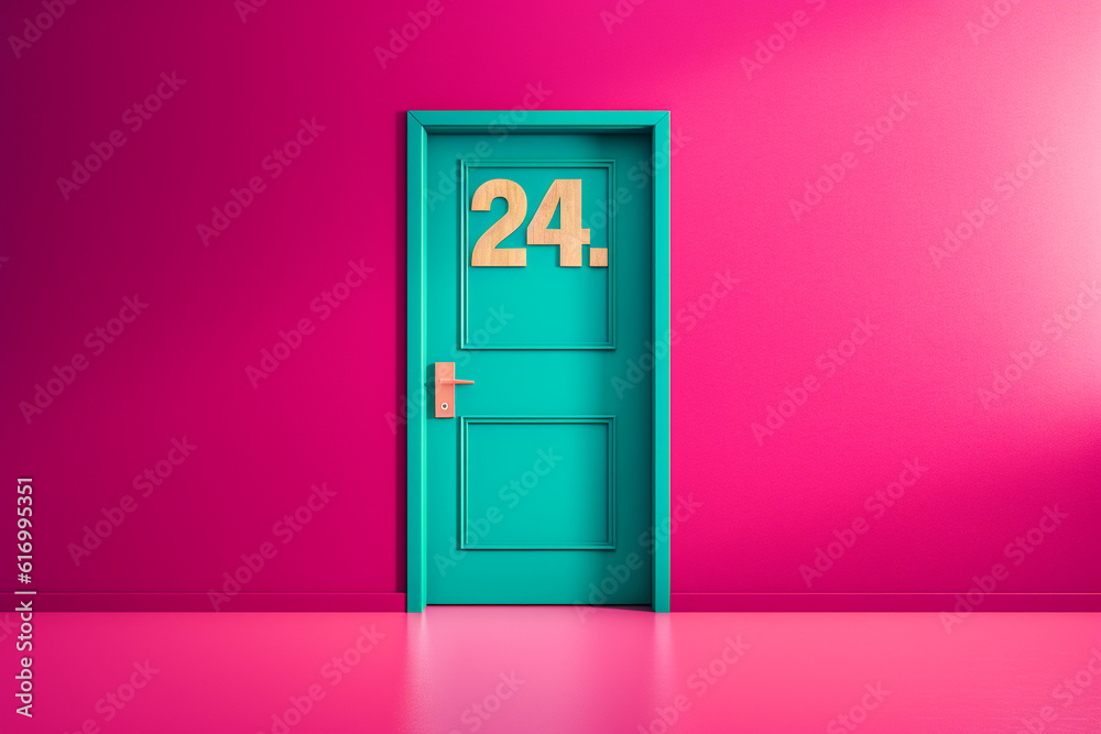 24 number banner concept for 2024 new year created with generative ai ...