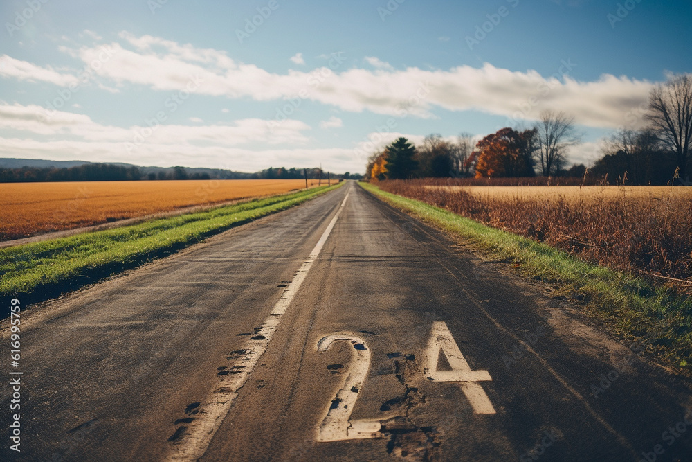 24 number banner concept for 2024 new year created with generative ai ...