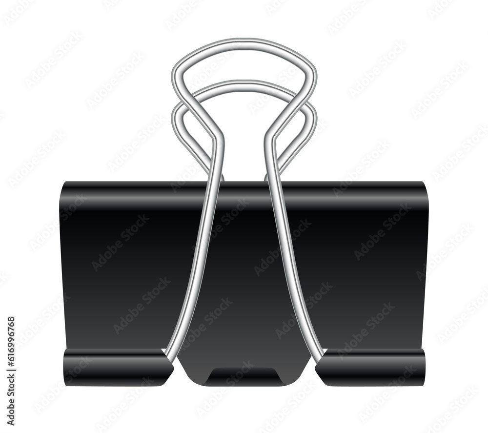 Realistic paper clip illustration isolated on transparent background ...