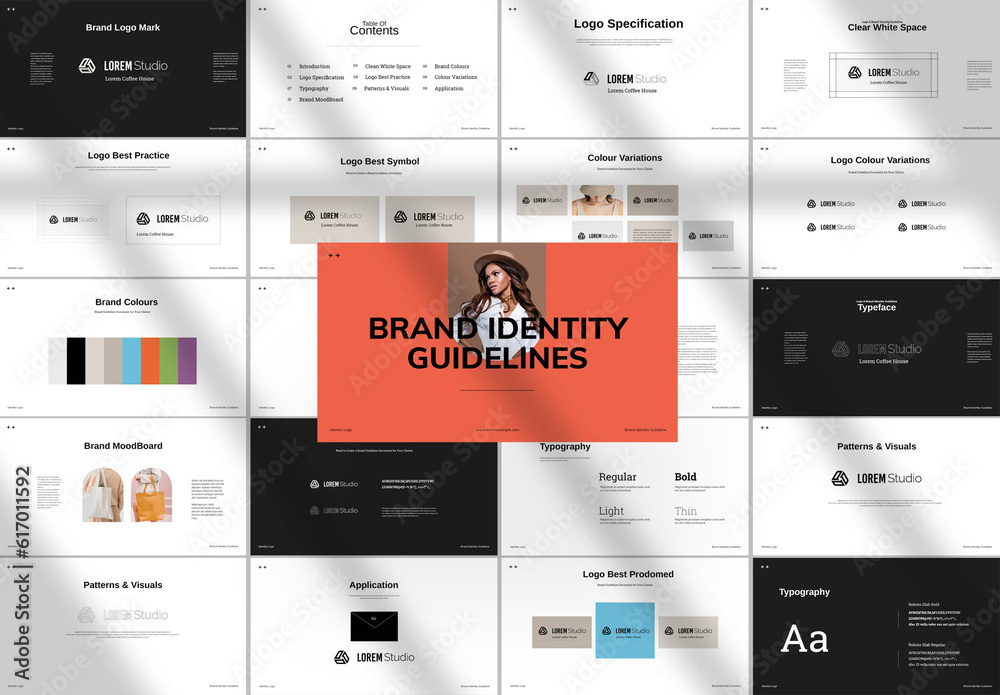 Brand Identity Guidelines Template Stock Template | Adobe Stock